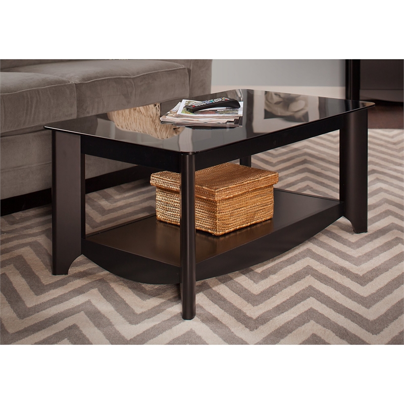 Bush Furniture Aero Collection Coffee Table in Classic Black - MY16904-03