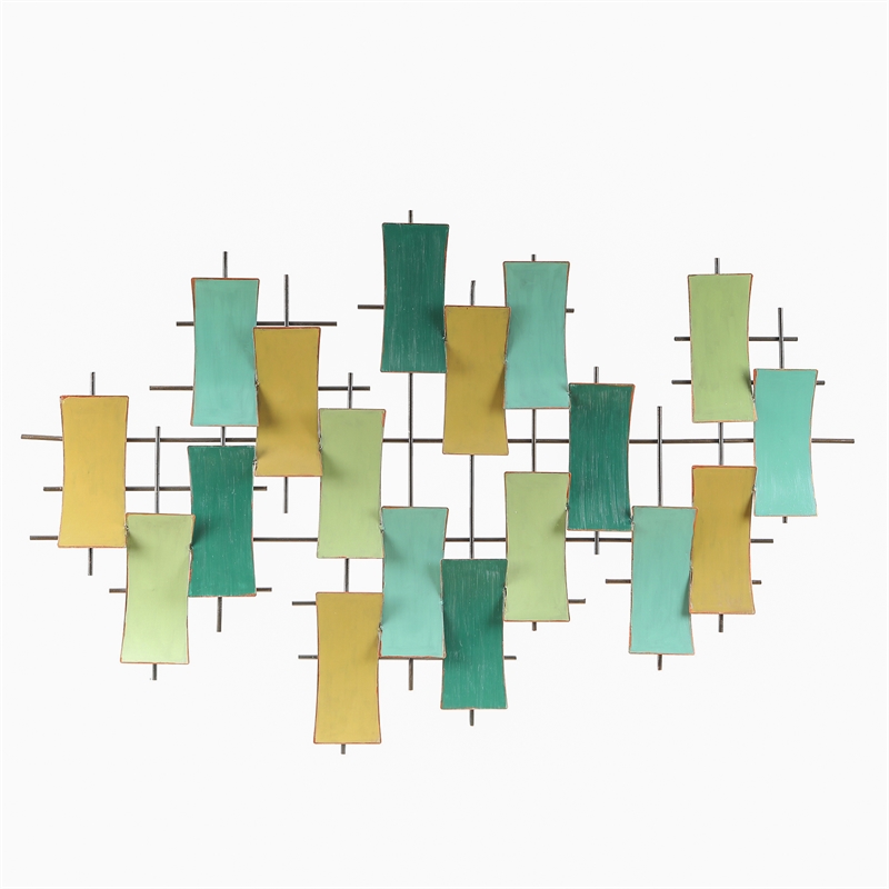 LuxenHome Multi-Color Metal Abstract Wall Decor | Cymax Business
