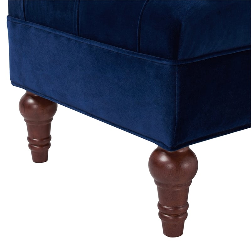 Lewis Bolster Arm Entryway Bench Navy Blue | Cymax Business