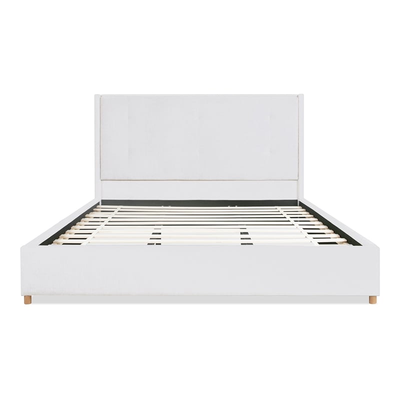 White cushion bed frame store