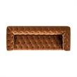 Alto 88" Tufted Chesterfield Sofa with Burnt Orange Performance Velvet ...