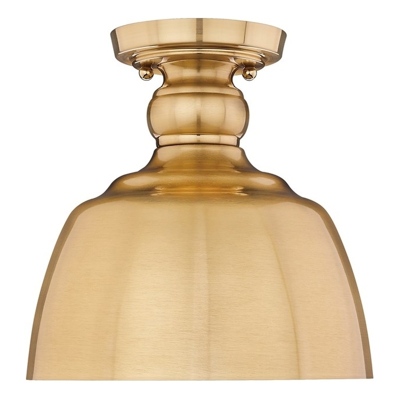 Golden Lighting Holmes MBG Flush Mount in Modern Brushed Gold | Cymax ...