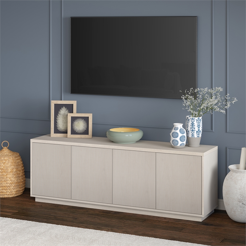 Henn Hart 70 Alder White MDF PVC TV Stand