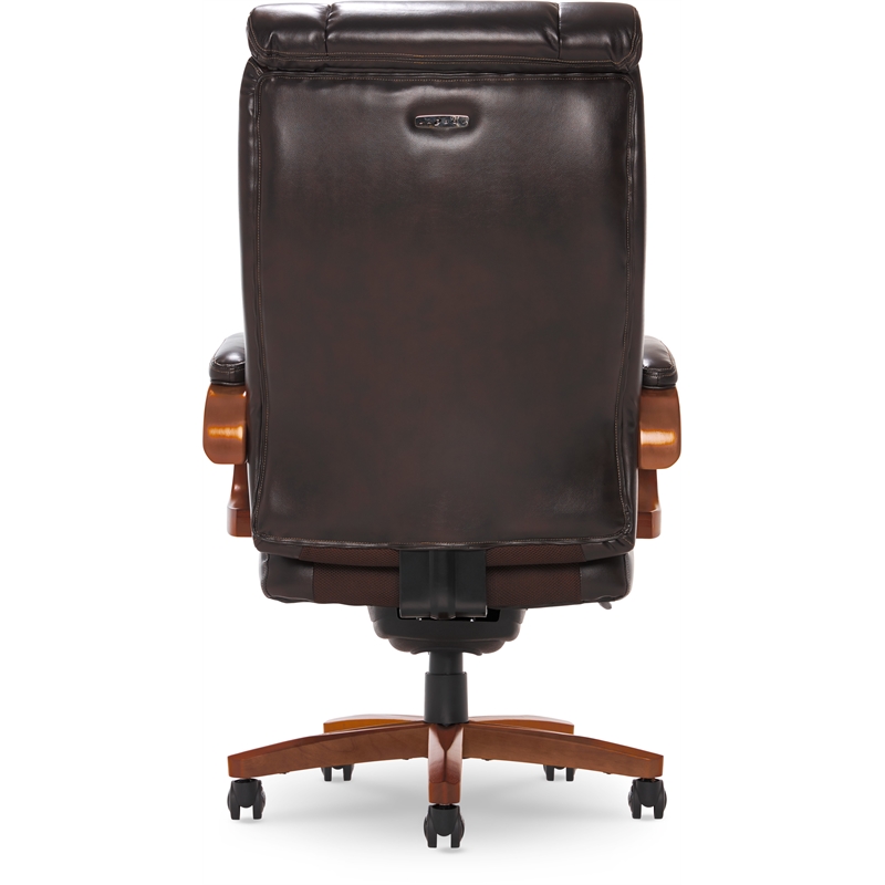 La Z Boy Big and Tall Trafford Executive Office Chair with AIR Lumbar Brown