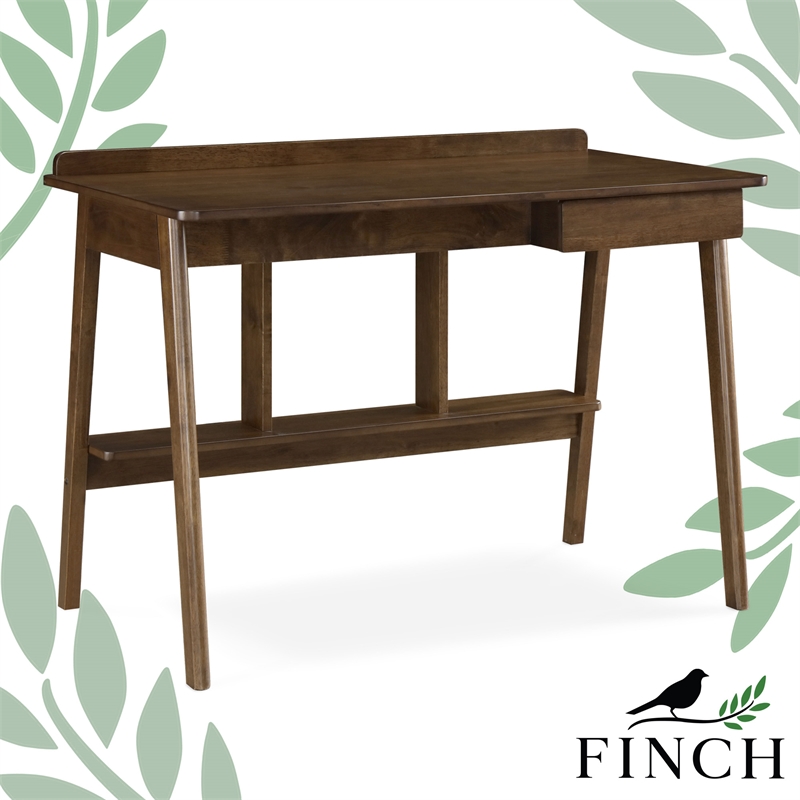 Finch Darren Writing Desk Brown | Bush Furniture Collection