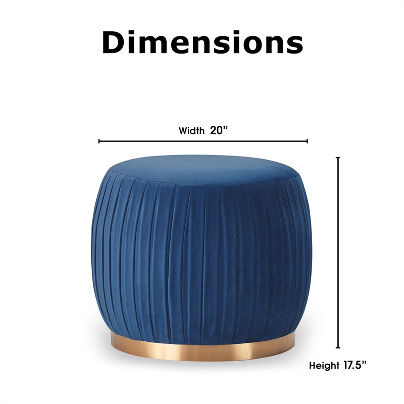 Pleated velvet ottoman store