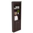 Inval America Two Door Espresso Corner Bookcase | Cymax Business
