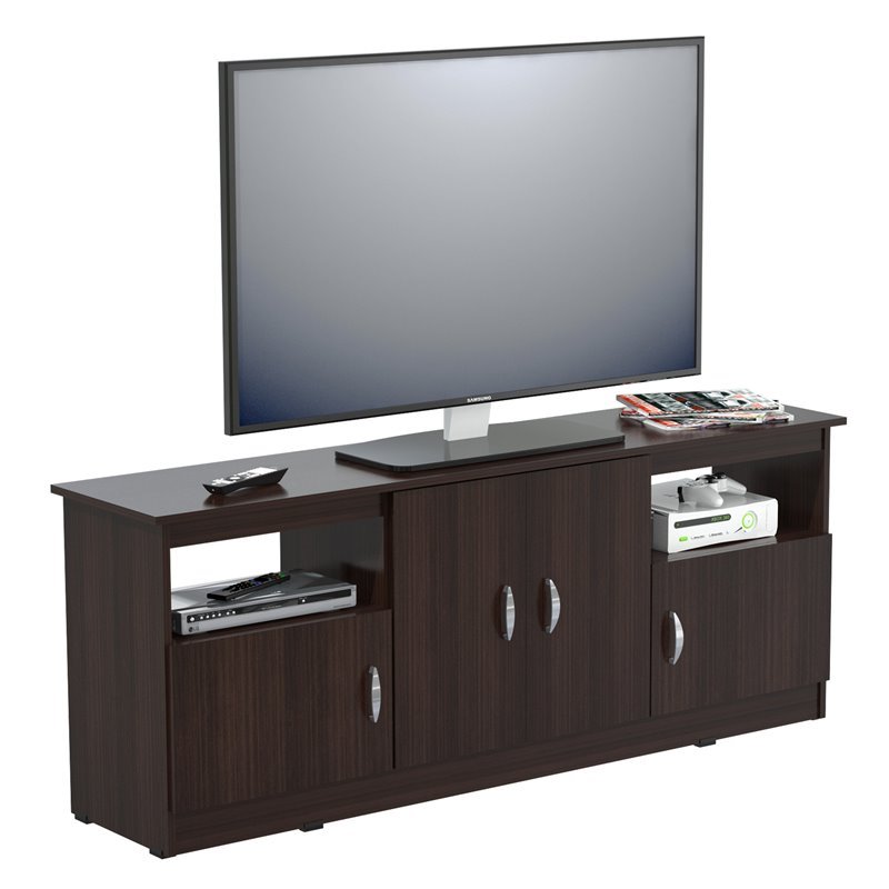 Inval America Contemporary Espresso 60" Flat-Screen TV Stand | Cymax ...