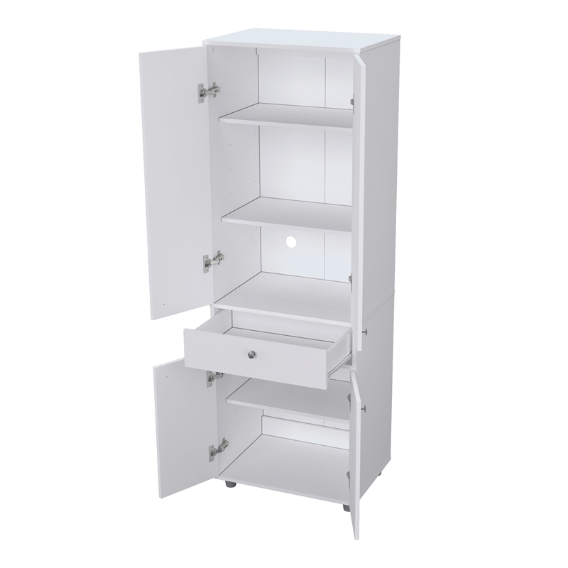 Inval Kitchen Storage Cabinet Pantry in White BushFurnitureCollection