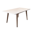 Mid-Century Modern Aven White Top Dining Table (Large) - TDAD-L-268