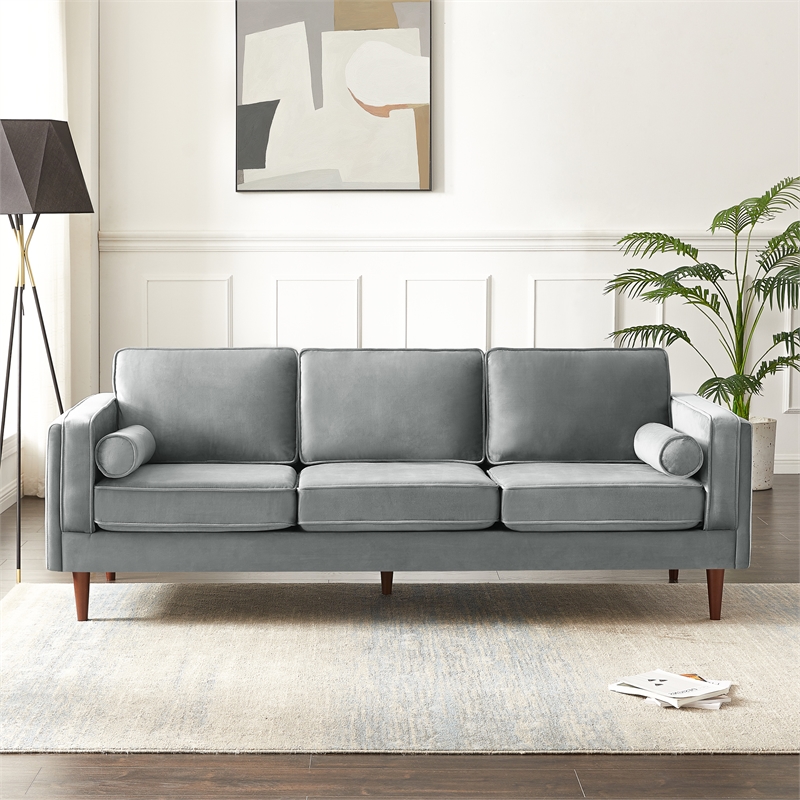 Mid Century Modern Grey Sofa | Baci Living Room