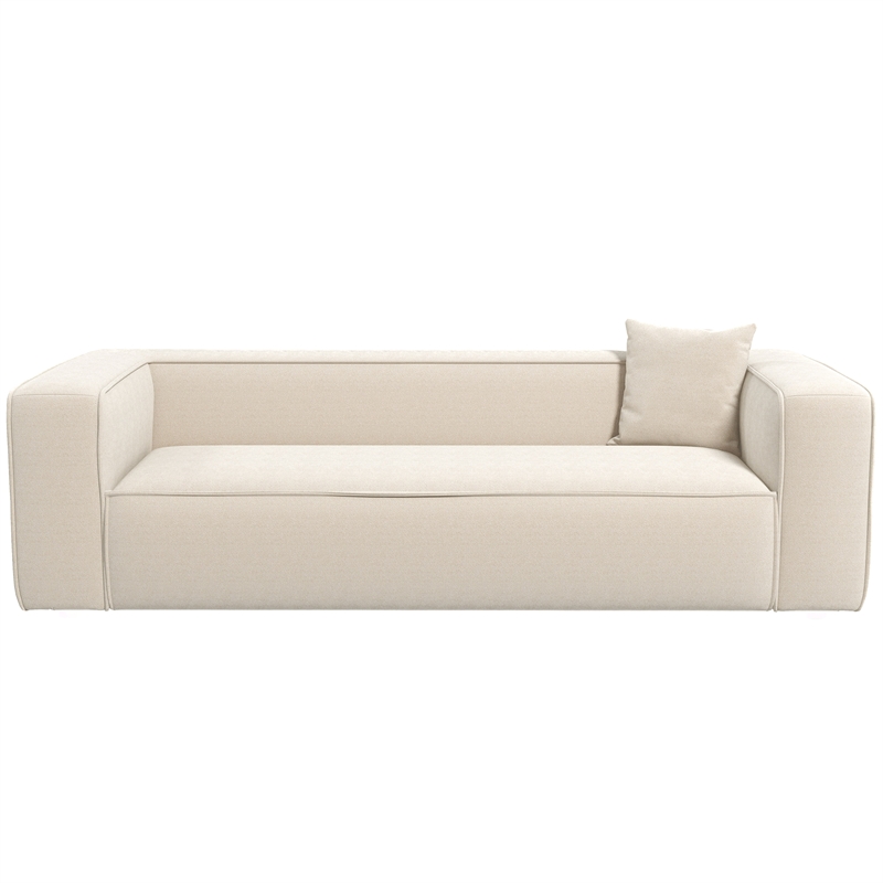 Bellevue Modern Living Room Furniture Boucle Fabric Sofa Couch in Ivory ...