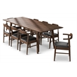 Aden Modern Solid Wood Walnut Dining Room & Kitchen Table and Chairs ...