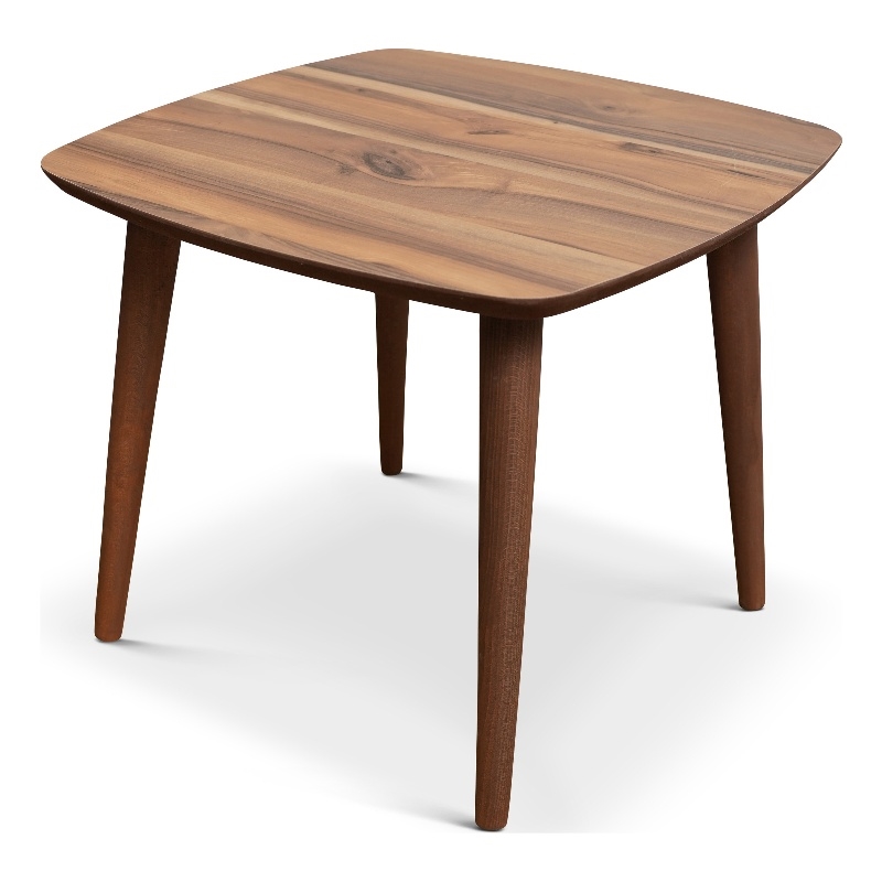 Garfield Mid-Century Solid Wood End Table in Walnut ...