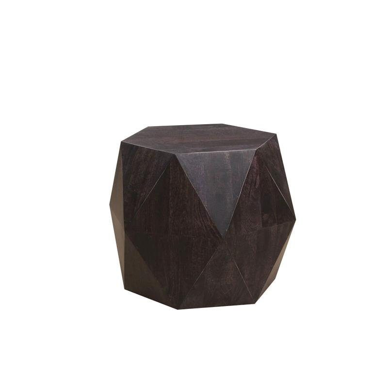 Prism Noir Contemporary Geometric End Table in Black Stain - 05-117-26 ...