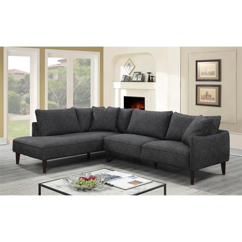 Porter Designs Asher Mid-Century Modern Sectional - Gray