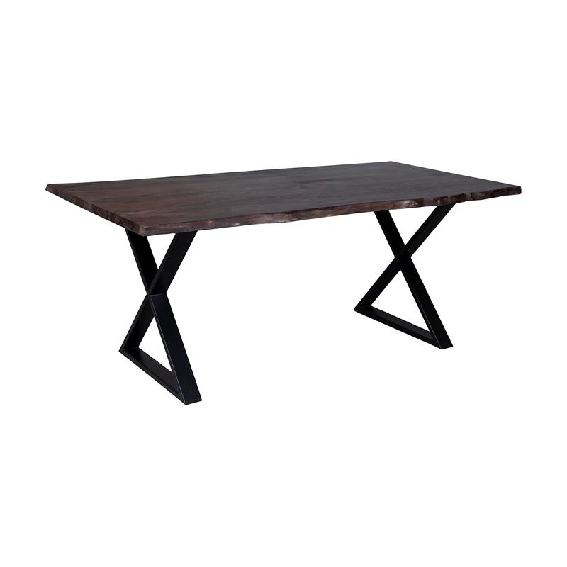 Porter Designs Manzanita Solid Sheesham Wood Dining Table Gray BushFurnitureCollection