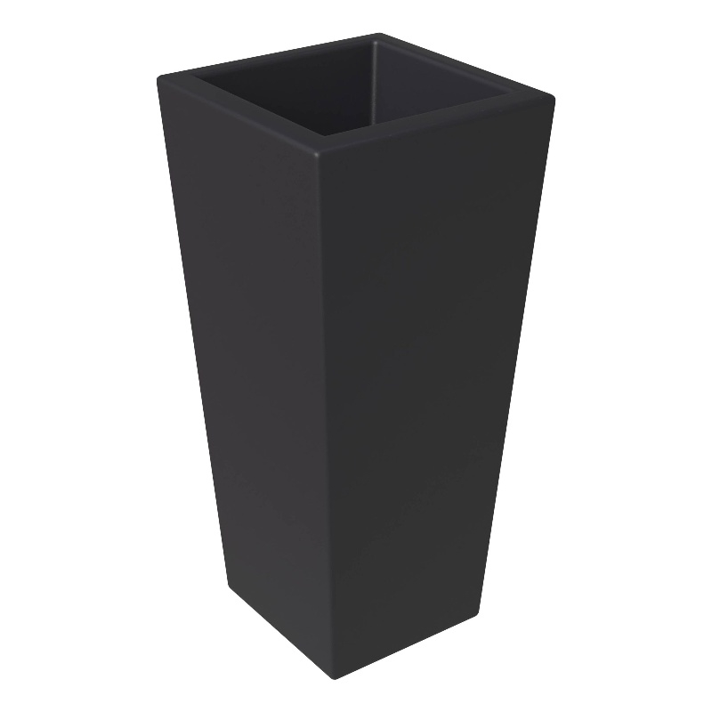 LeisureMod Orna Fiberstone Planter Pot in Black 36 Inches Height ...