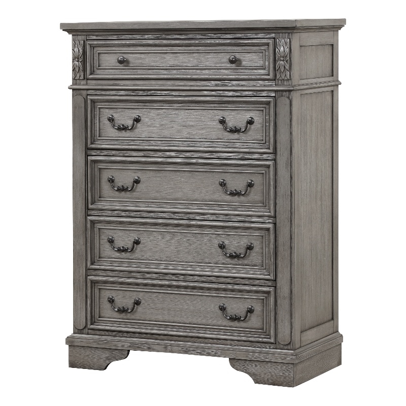 Grace Traditional Chest Made With Wood in Gray | Bush Furniture Collection