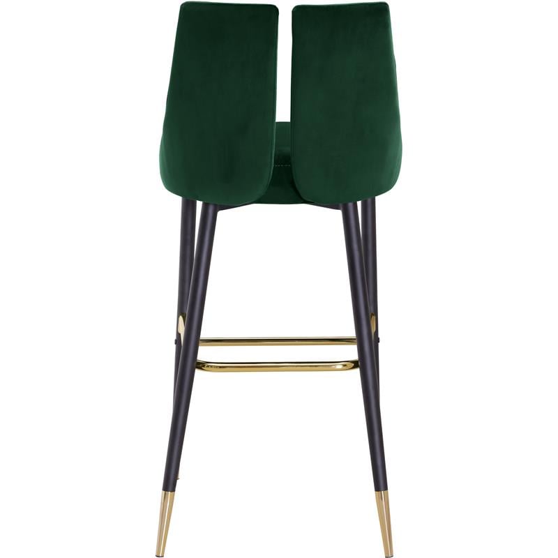 Meridian Furniture Sleek Green Velvet Stool (Set of 2) | Homesquare
