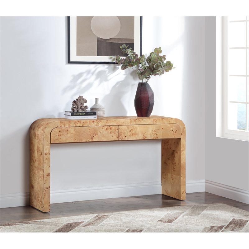 Meridian Furniture Cresthill Natural Ash Console Table | Cymax Business
