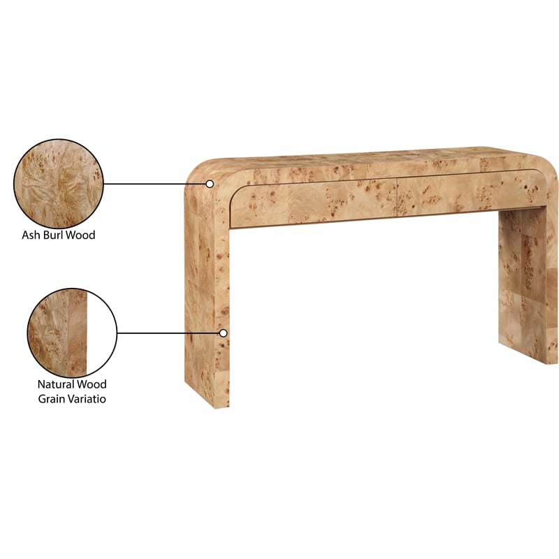 Meridian Furniture Cresthill Natural Ash Console Table | Cymax Business
