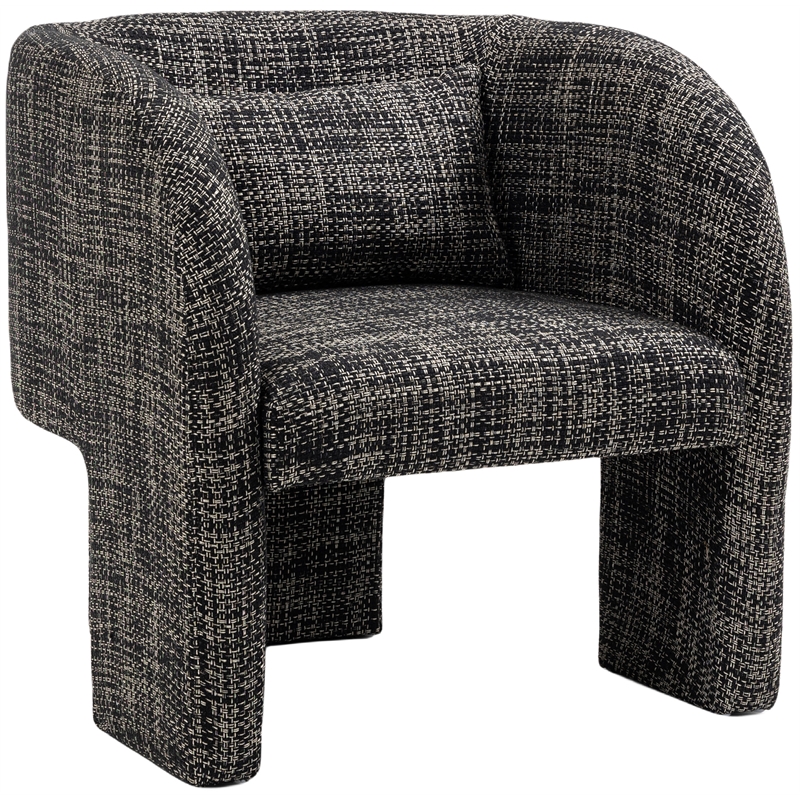 Meridian Furniture Sawyer Black Weaved Fabric Accent Chair | Cymax Business
