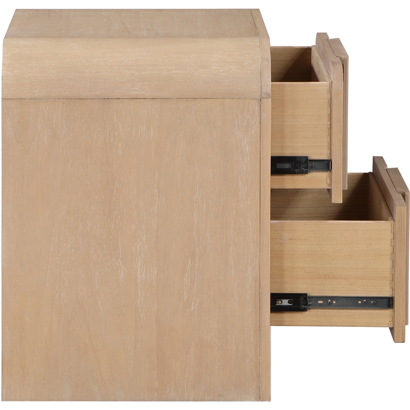 Meridian Furniture Fluted Natural Night Stand