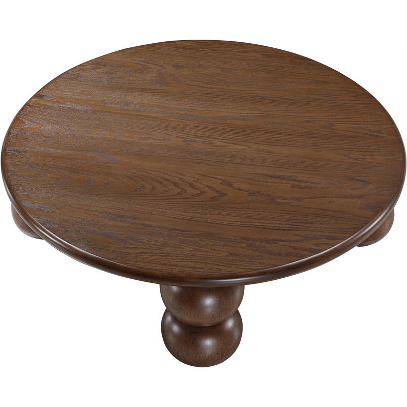 Meridian Furniture Kelvin Brown Rubberwood And Oak Veneer Coffee Table ...
