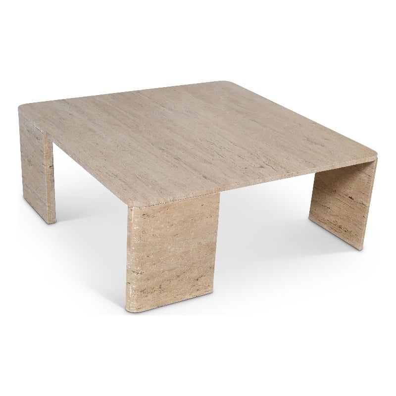 Meridian Furniture Livorno Travertine Coffee Table | Cymax Business