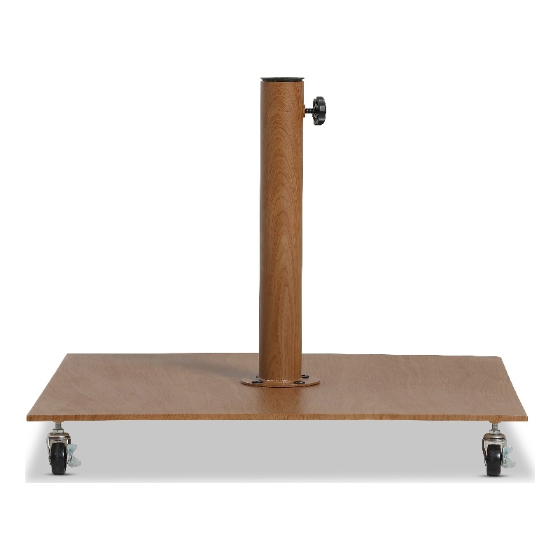 Meridian Furniture Belize Teak Steel Patio Umbrella Base | Homesquare
