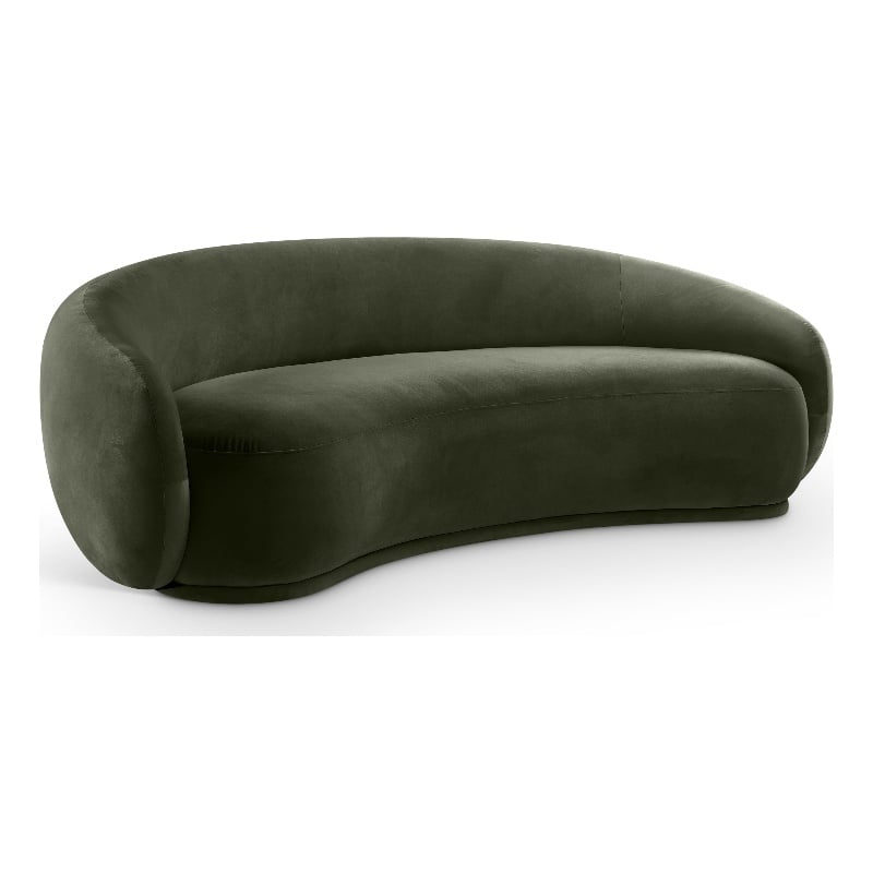 Meridian Furniture Emery Green Velvet Sofa | Cymax Business