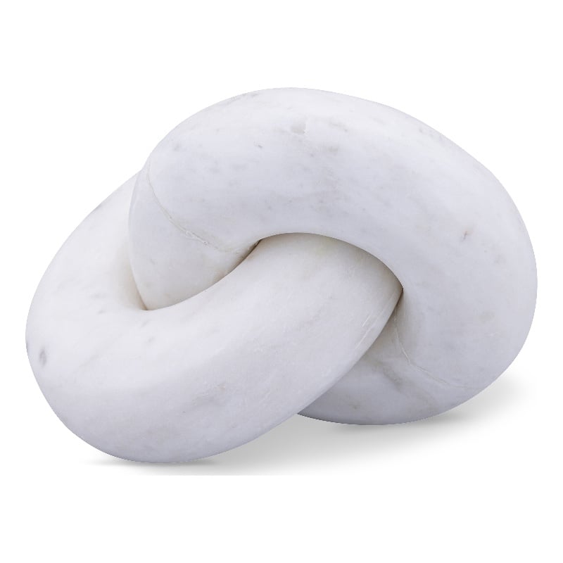 Meridian Furniture Knot White Marble Decorative Knot