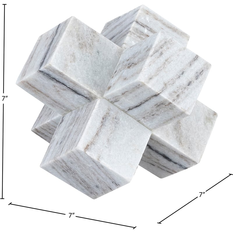 Meridian Furniture Jack Panda Marble Decorative Jack Object | Homesquare