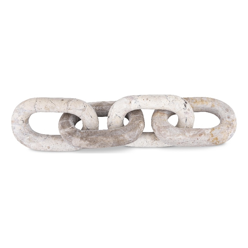 Meridian Furniture Lynx Beige Marble Decorative Chain Links | Homesquare