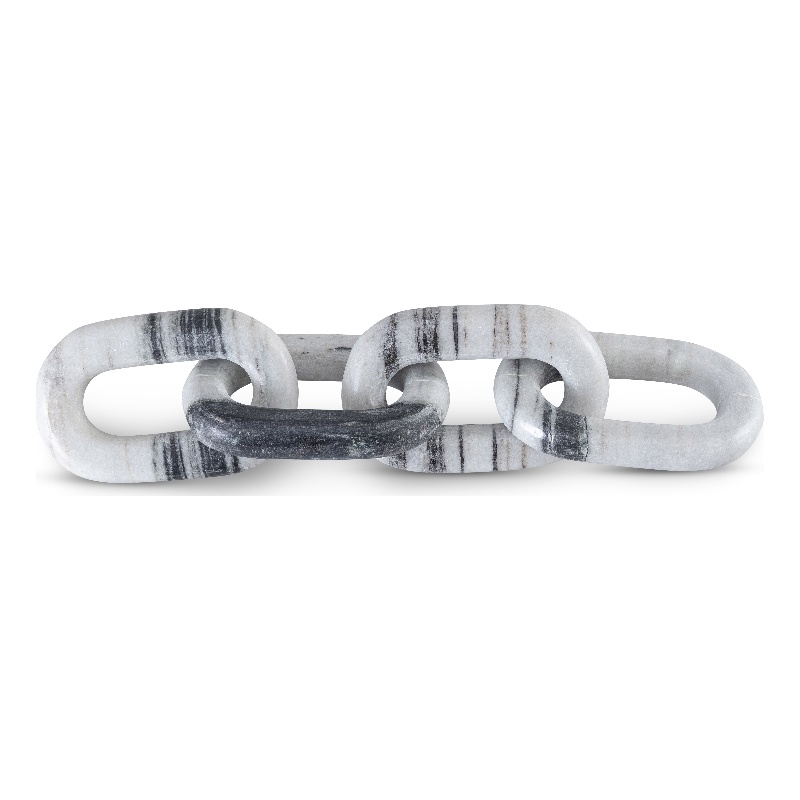 Meridian Furniture Lynx Panda Marble Decorative Chain Links | Homesquare