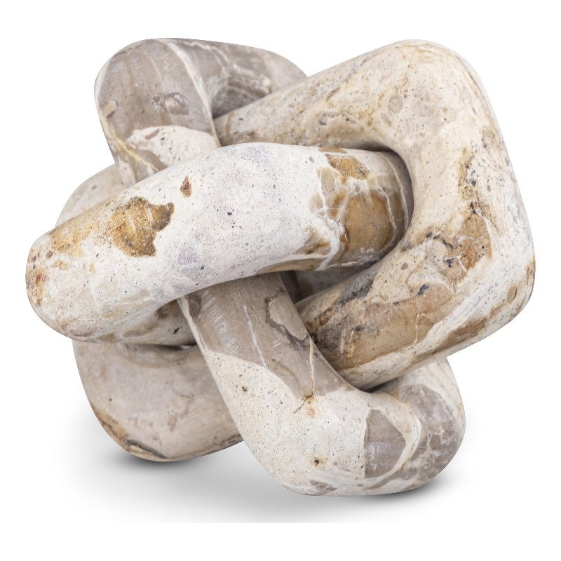 Meridian Furniture Bond Beige Marble Decorative Knot | Homesquare