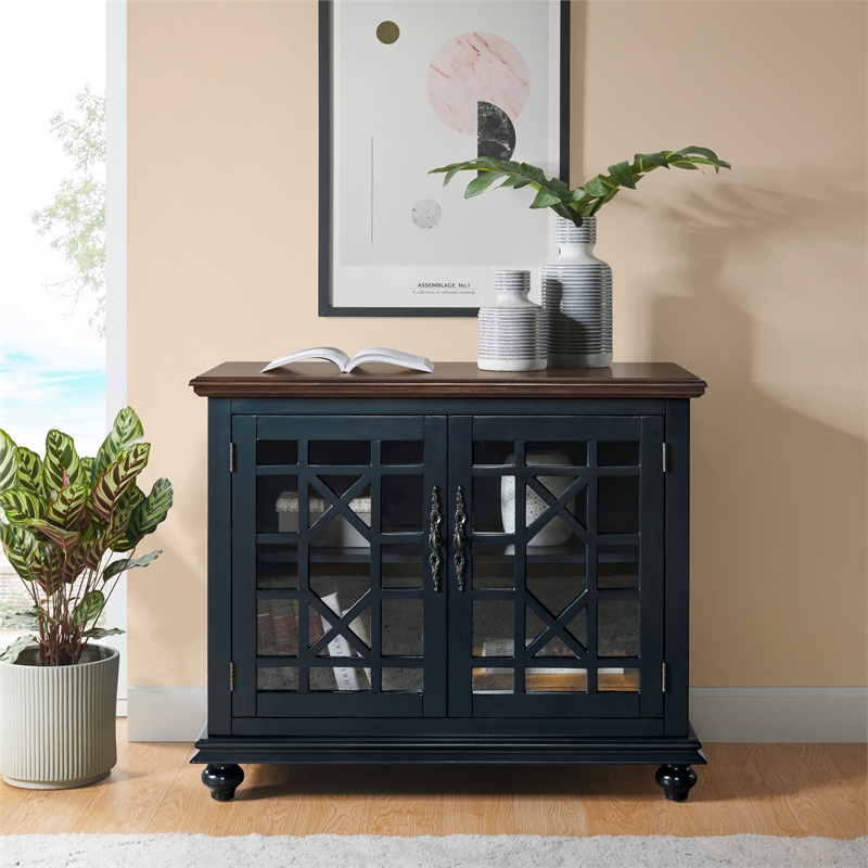 Martin Svensson Home Elegant Small Spaces TV Stand Blue with Coffee ...