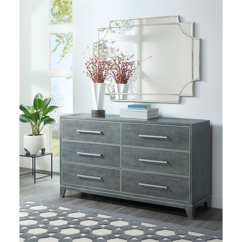 Martin Svensson Home Memphis 6 Drawer Slate Gray Dresser | Homesquare