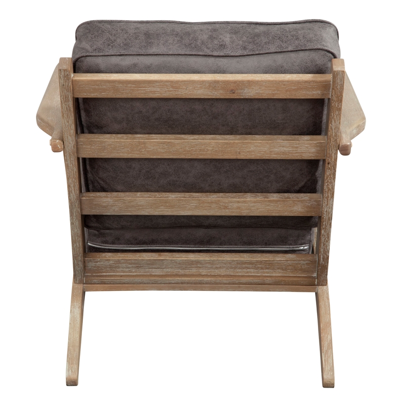 Alpine Furniture Artica Wood Lounge Chair in Gray | Cymax Business