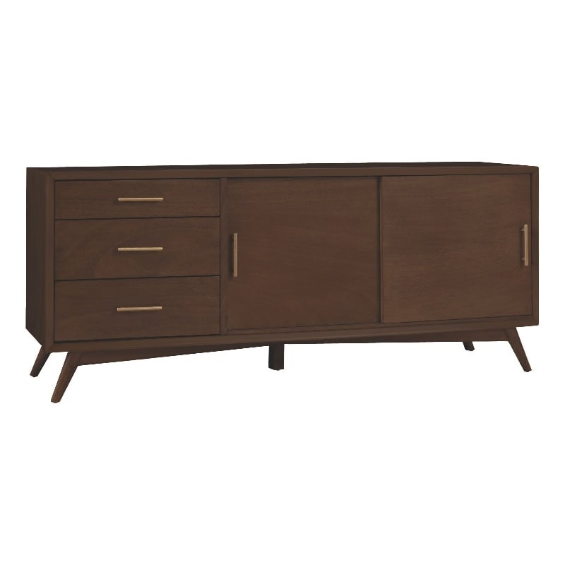 Alpine Furniture Flynn Large TV Console in Walnut | Bush Furniture ...