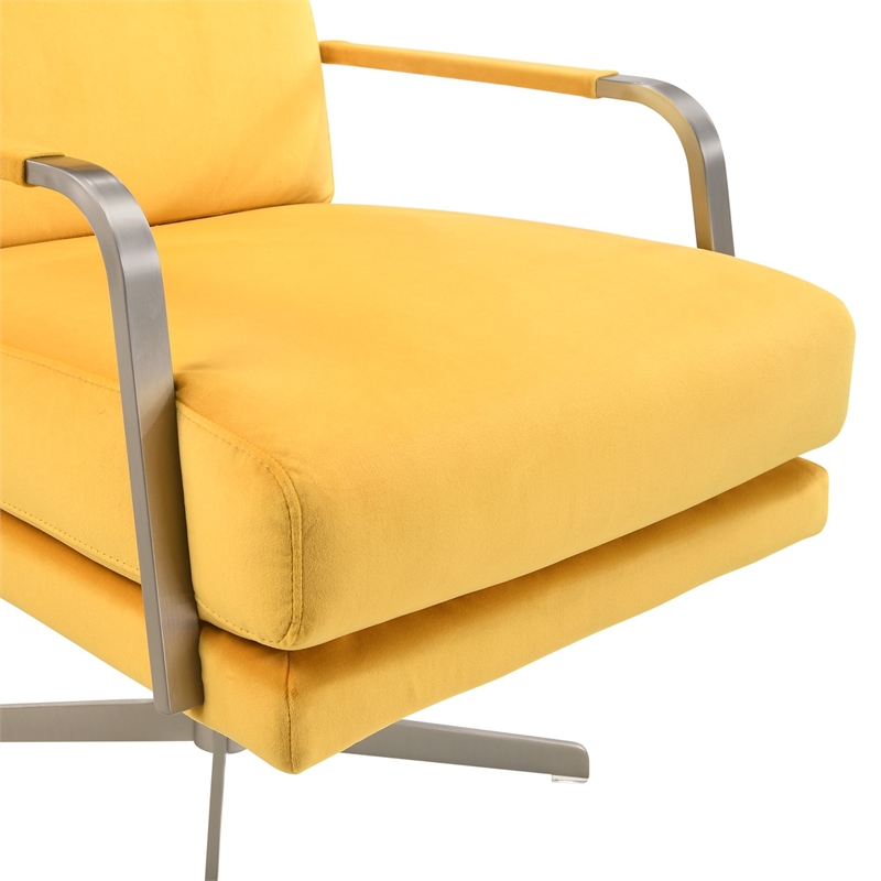 Allora Mid-Century Swivel Accent Chair in Yellow - A-5145-1966804