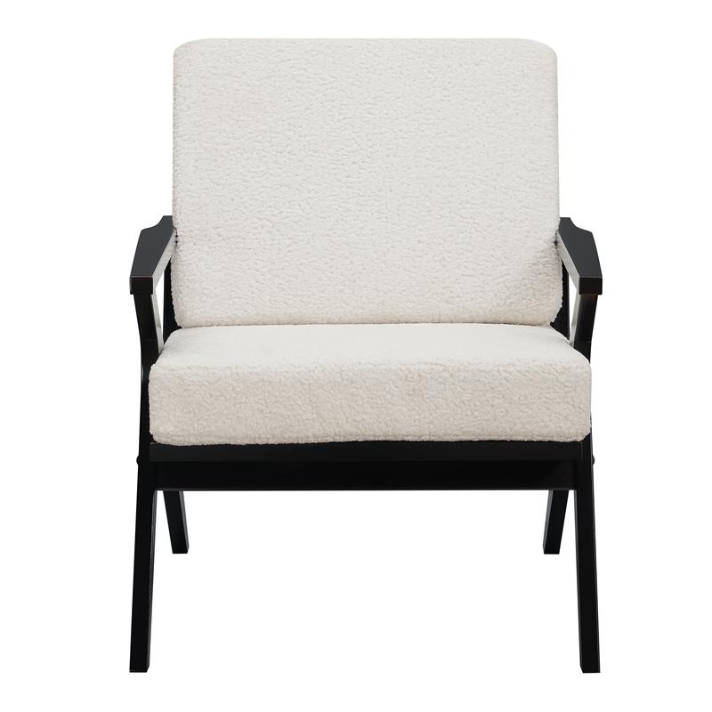 Allora Mid-Century Wood Frame Chair in White | Cymax Business