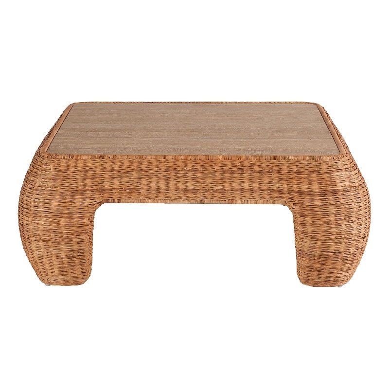 Coastal Living Havasu Cocktail Table in Natural Tan Rattan ...