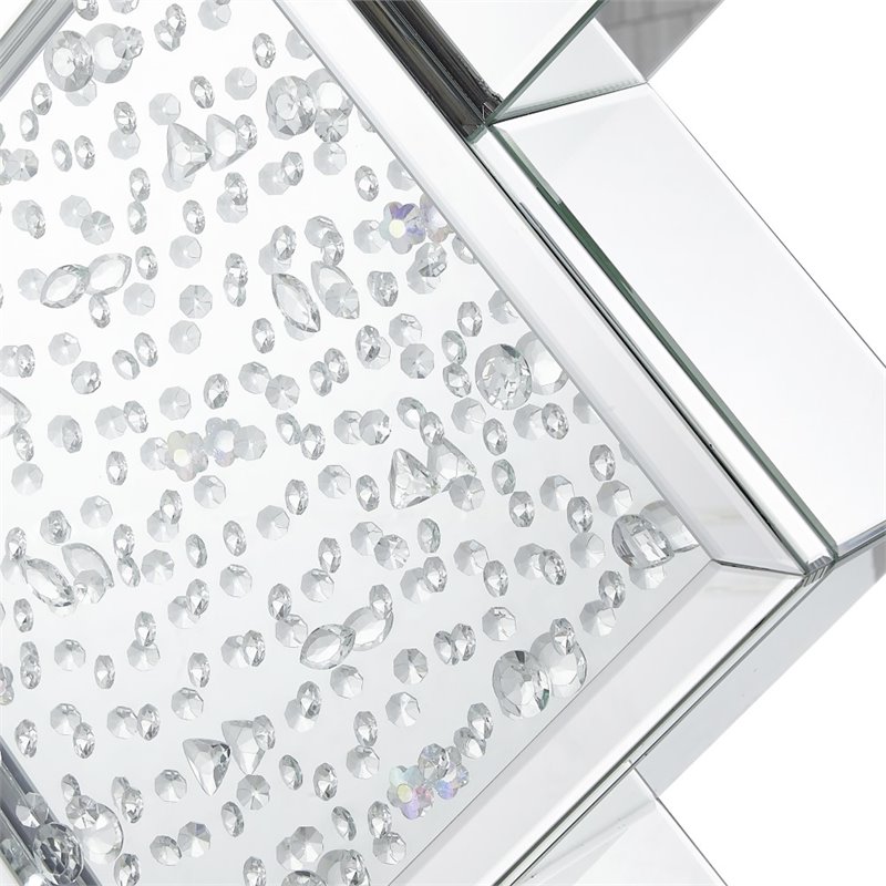 Elegant Decor Modern 47" Clear Crystal Mirrored Accent Console Table ...