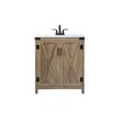 Elegant Decor Grant 30" Aluminum MDF Single Bathroom Vanity in Natural ...