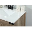 Elegant Decor Grant 30" Aluminum MDF Single Bathroom Vanity in Natural ...