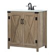 Elegant Decor Grant 30" Aluminum MDF Single Bathroom Vanity in Natural ...