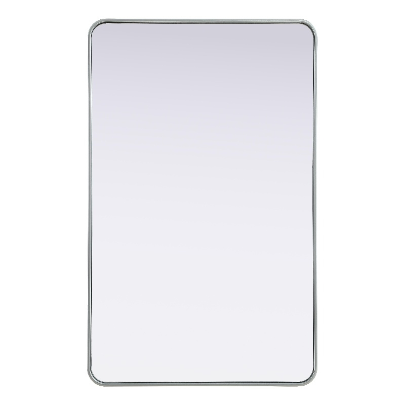 Elegant Decor Contour Metal Rectangle Mirror 30X48 In Silver | Cymax ...