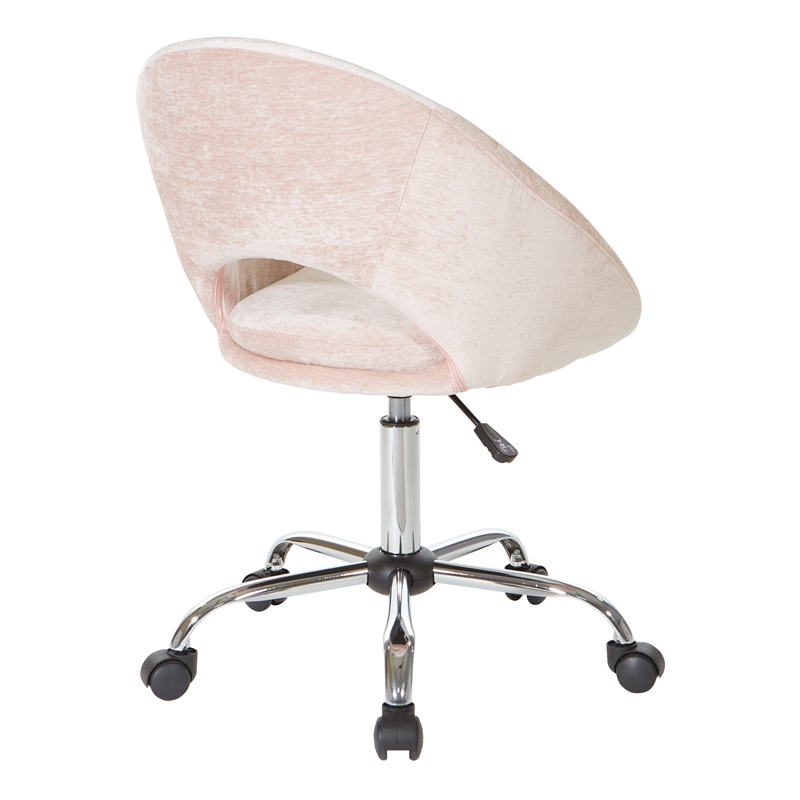 Pink office chair velvet store